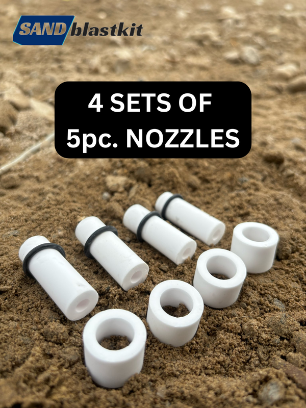 UPGRADE SANDBLASTKIT NOZZLES ( 2 SETS OF 5pc) - sandblaskit